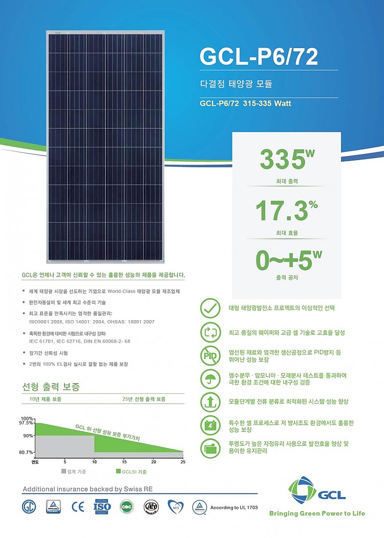 GCL 제품-P6/72 > PV Module | INI R&C